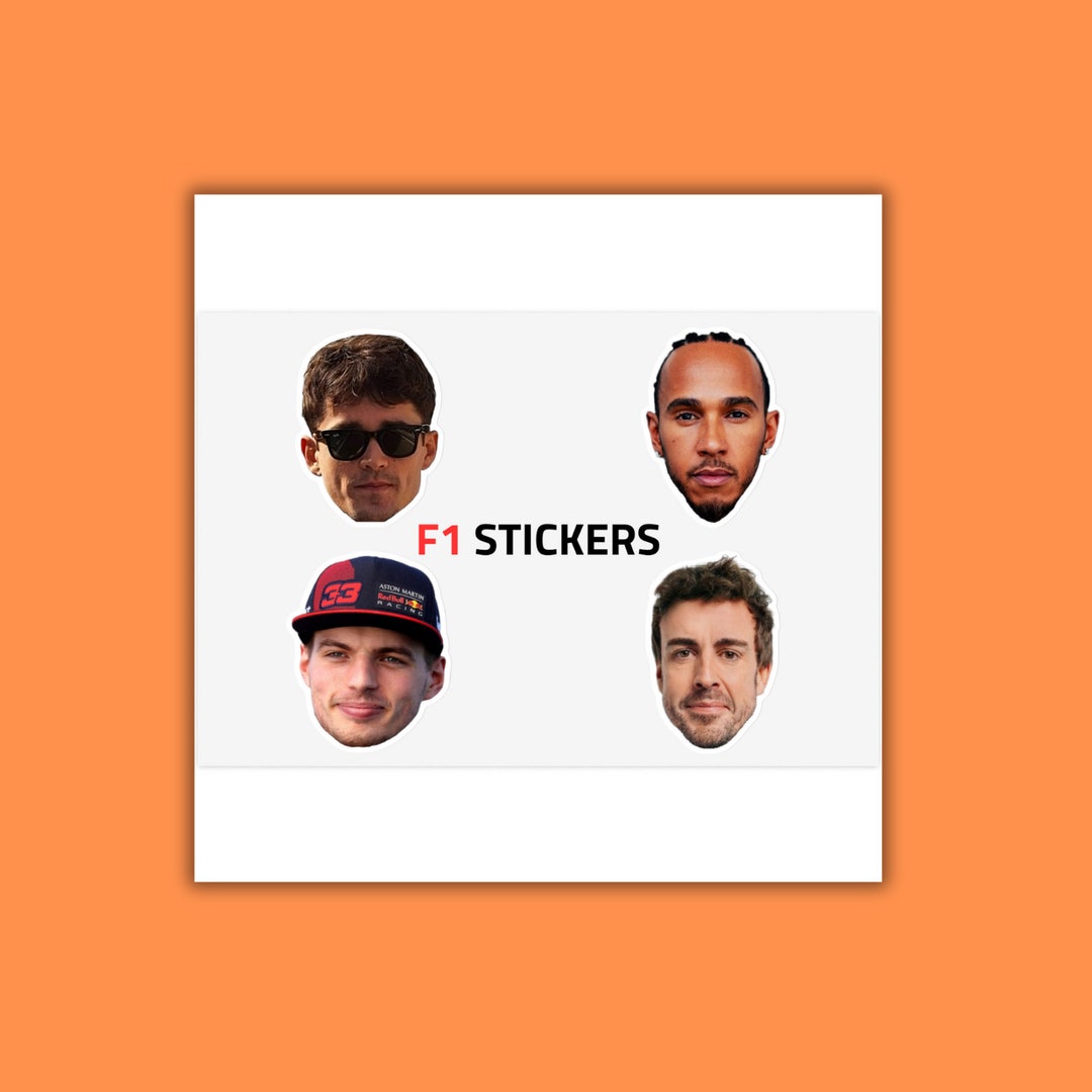F1 Driver Sticker Sheet / F1 / F1 Merch / F1 Gifts / F1 Stickers ...