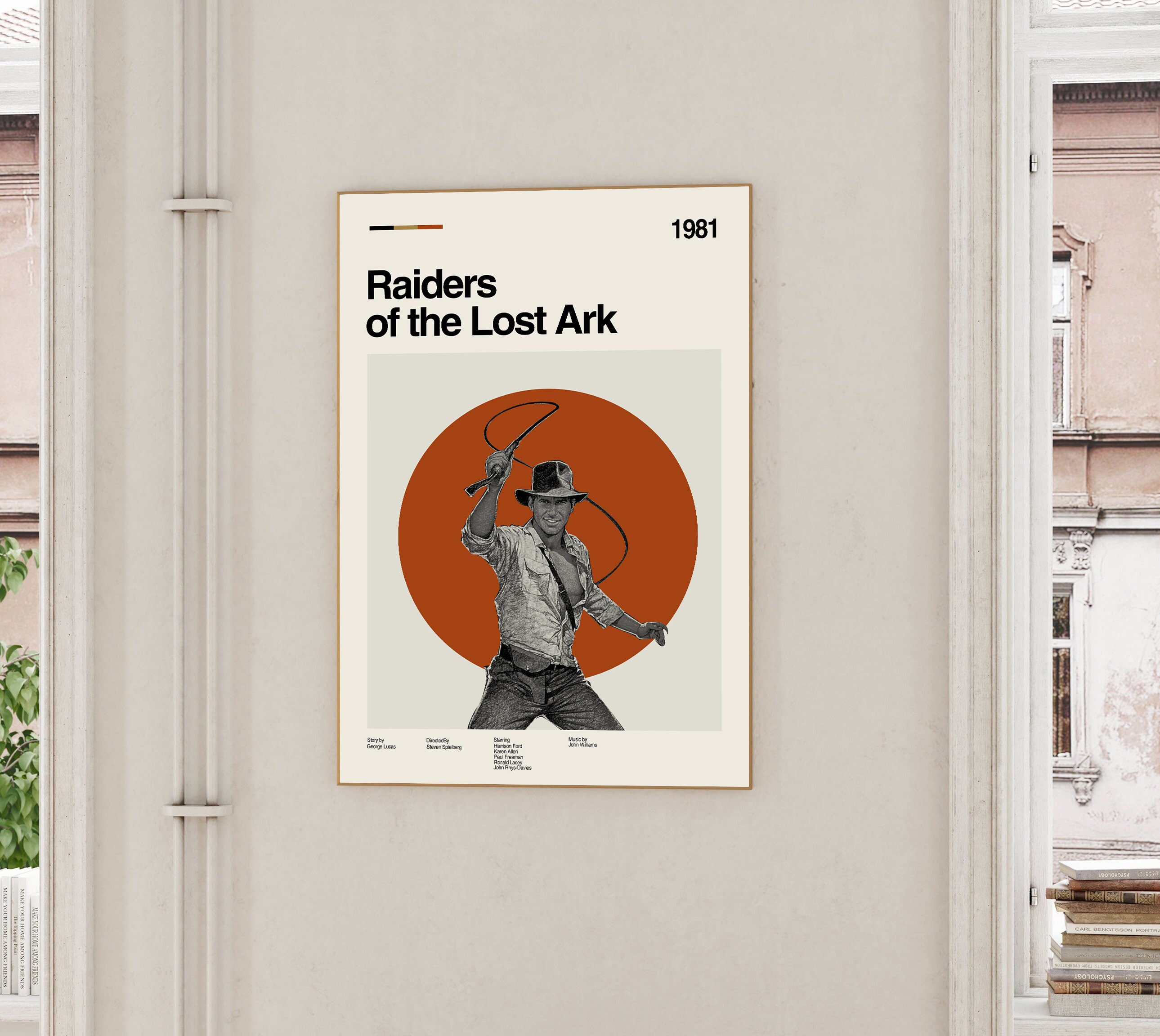 Raiders of the Lost Ark Indiana Jones Poster, Movie Poster, Midcentury ...