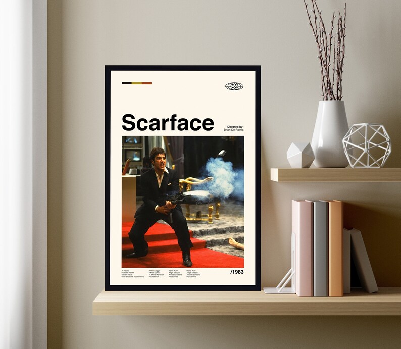 Scarface Poster, Scarface Movie, Room Decor, Movie Poster, Retro Modern ...