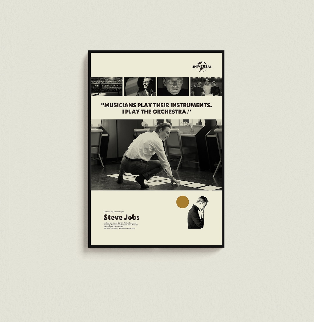 Steve Jobs Poster, Danny Boyle, Steve Jobs Print, Movie Poster, Vintage ...