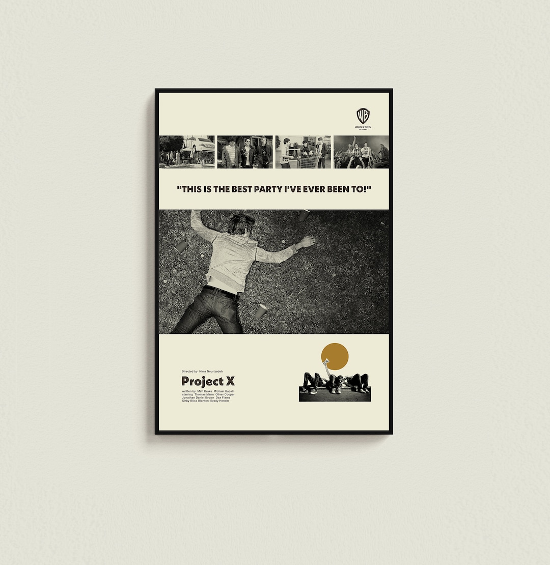 Project X Poster, Project X Print, Nima Nourizadeh, Movie Poster, Retro ...