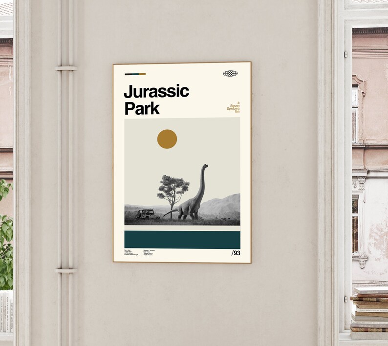 Jurassic Park Movie Poster, Jurassic Park Poster, Abstract Poster ...
