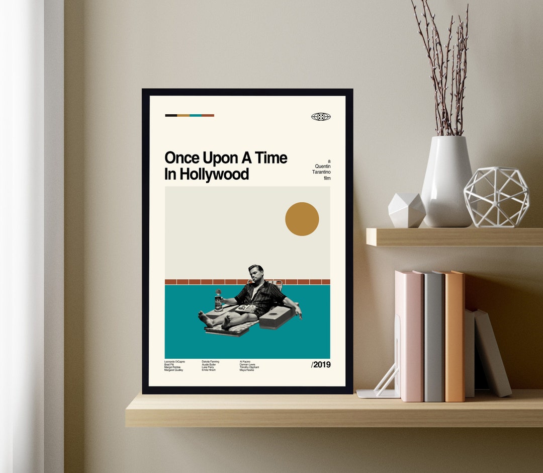 Once Upon A Time in Hollywood Poster, Vintage Poster, Midcentury Art ...