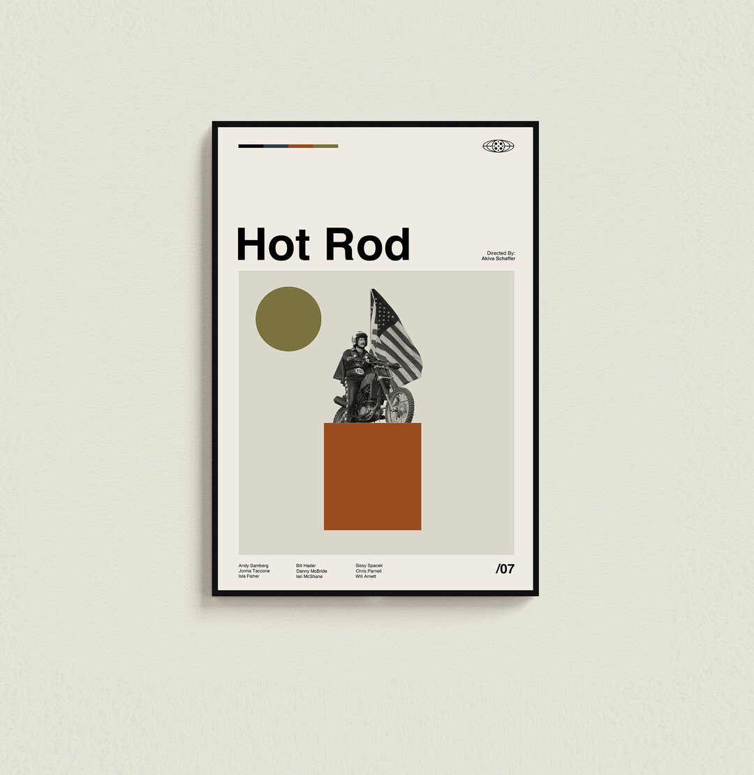 Hot Rod Poster, Hot Rod Movie Poster, Akiva Schaffer, Retro Poster ...