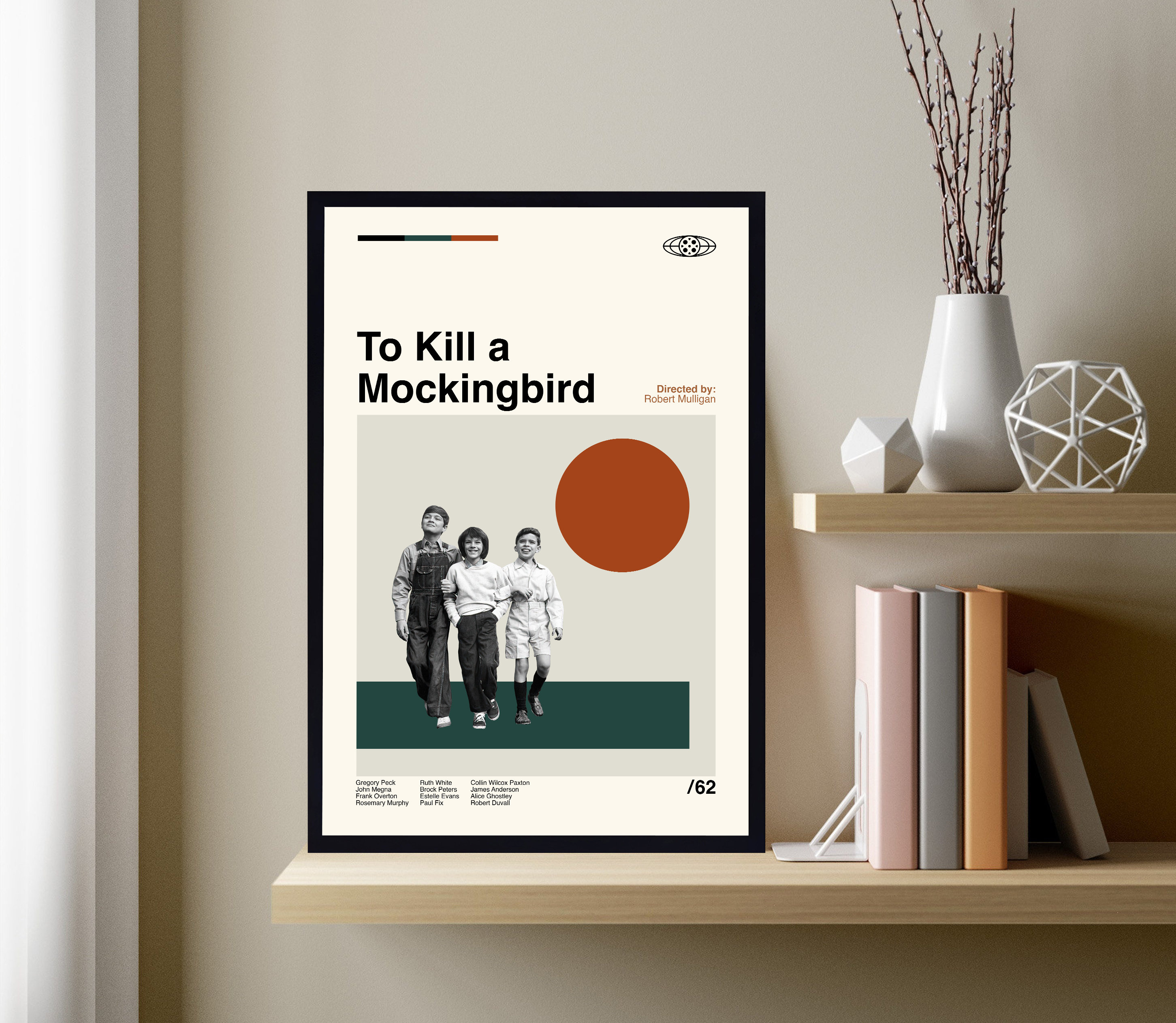 Affiche Tuer un oiseau moqueur, film Tuer un oiseau moqueur, art mural minimaliste, décoration d ...