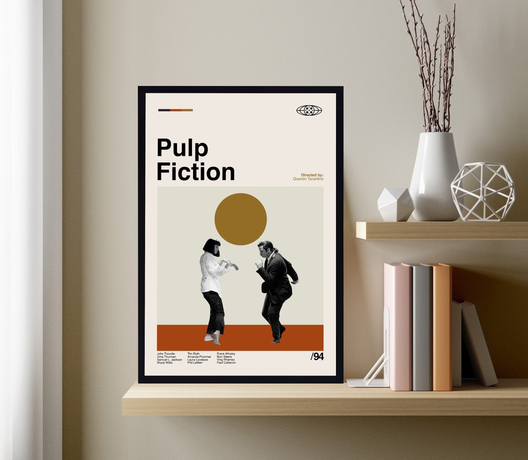 Pulp Fiction Poster, Pulp Fiction Print, Minimalist Poster, Vintage ...