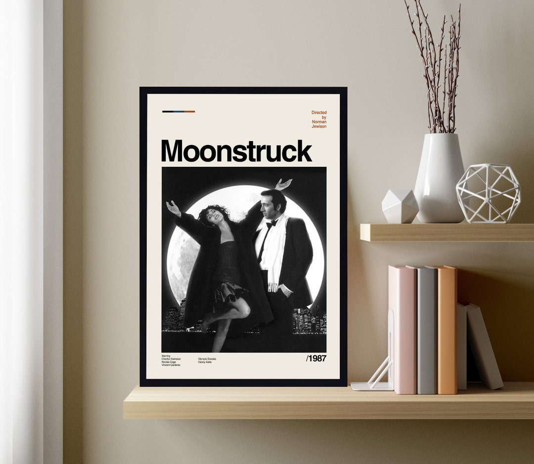 Moonstruck Poster, Moonstruck Print, Minimalist Movie, Vintage Retro, Minimalist Movie Poster ...