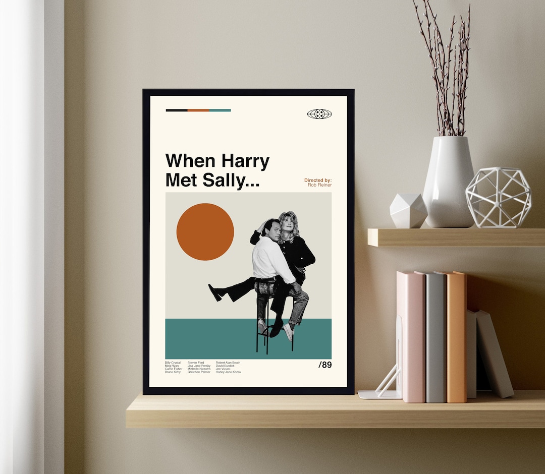 When Harry Met Sally Poster, Midcentury Art, Retro Movie Poster ...