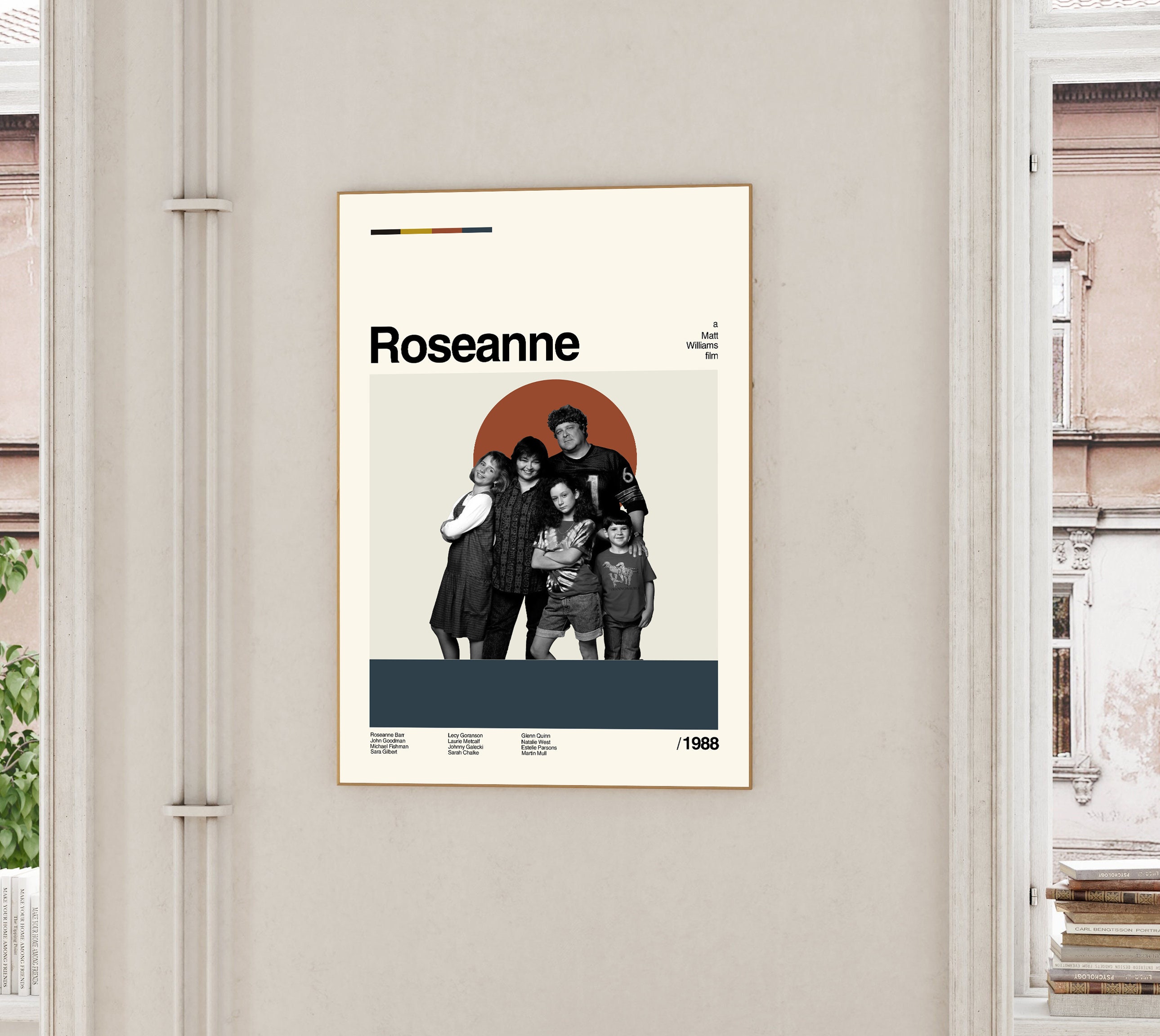 Roseanne Poster, Roseanne Print, Midcentury Art, Minimalist Poster ... Roseanne Poster, Roseanne Print, Midcentury Art, Minimalist Poster ...