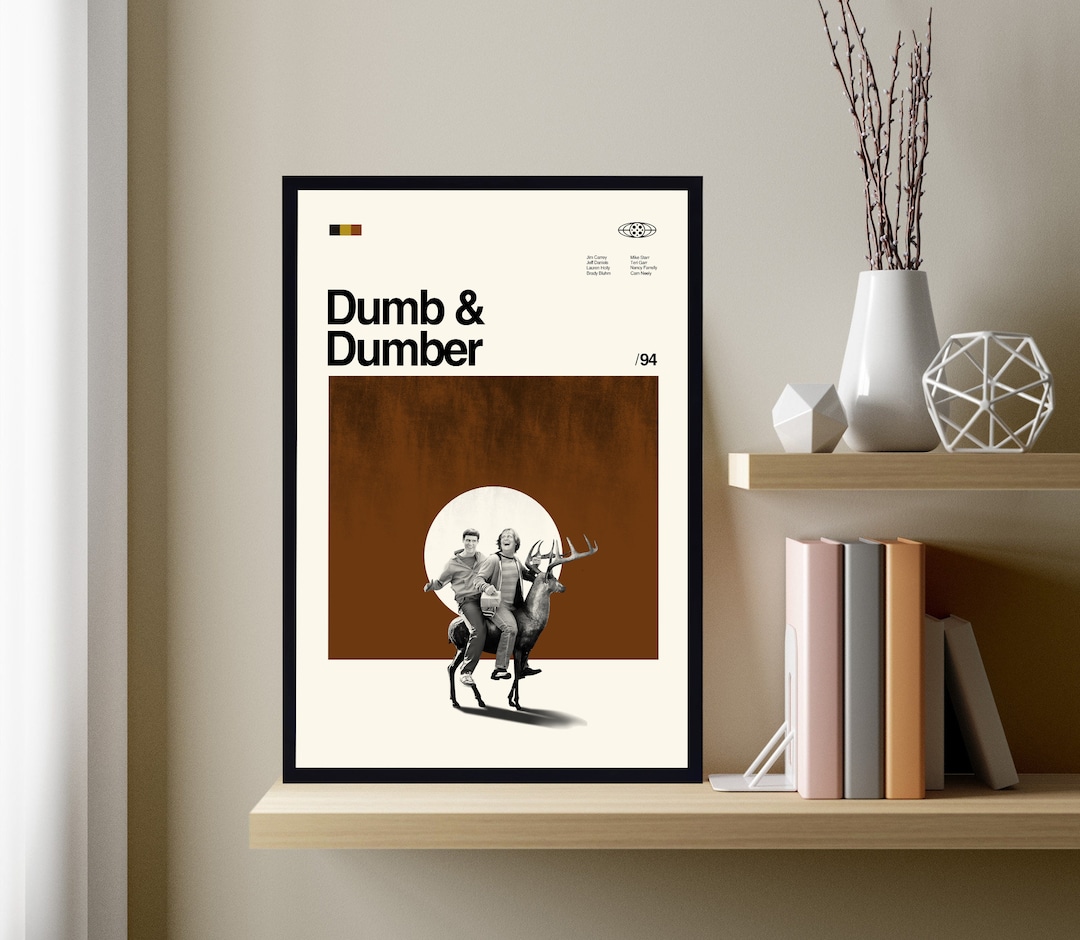 Dumb and Dumber Poster, Dumb and Dumber Movie Print, Minimalist Art ...