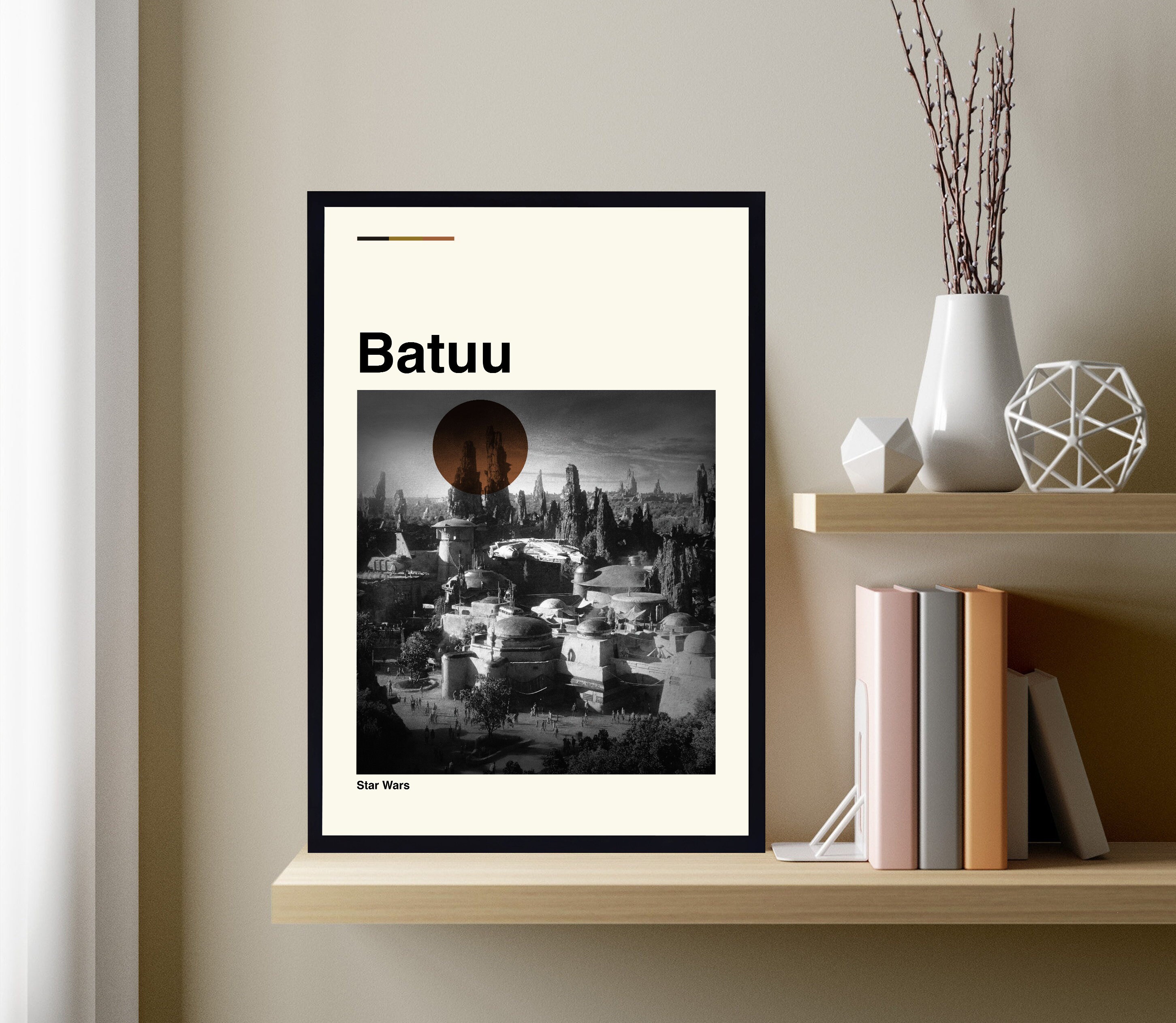 Batuu Movie, Batuu Poster, Star Wars, Retro Movie Poster, Abstract ...
