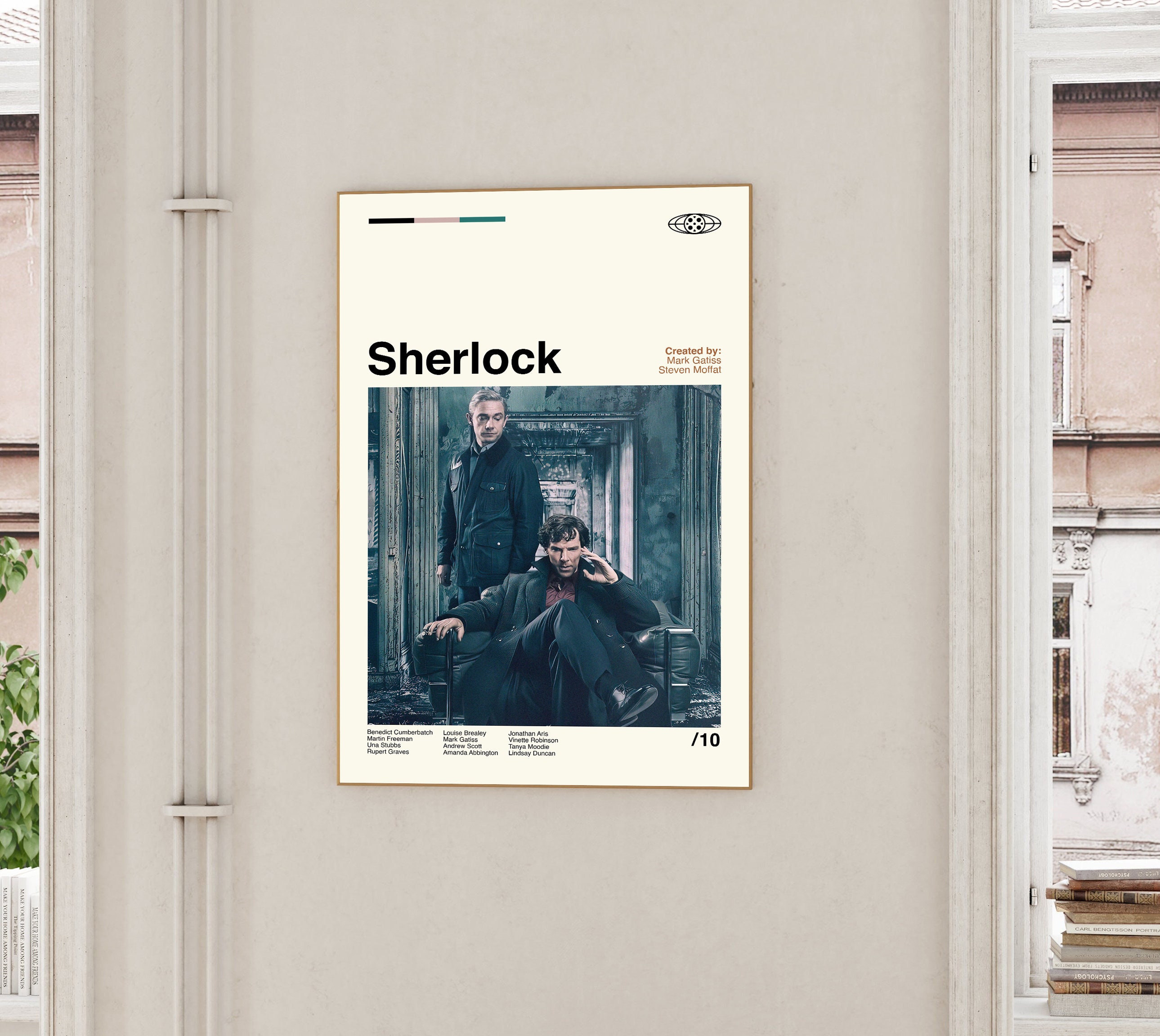 Sherlock Movie Poster, Sherlock Poster, Midcentury Print, Movie Print ...