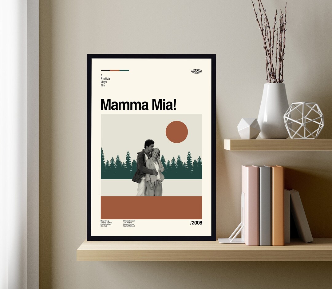 Mamma Mia Poster, Mamma Mia Print, Movie Poster, Minimalist Art ...