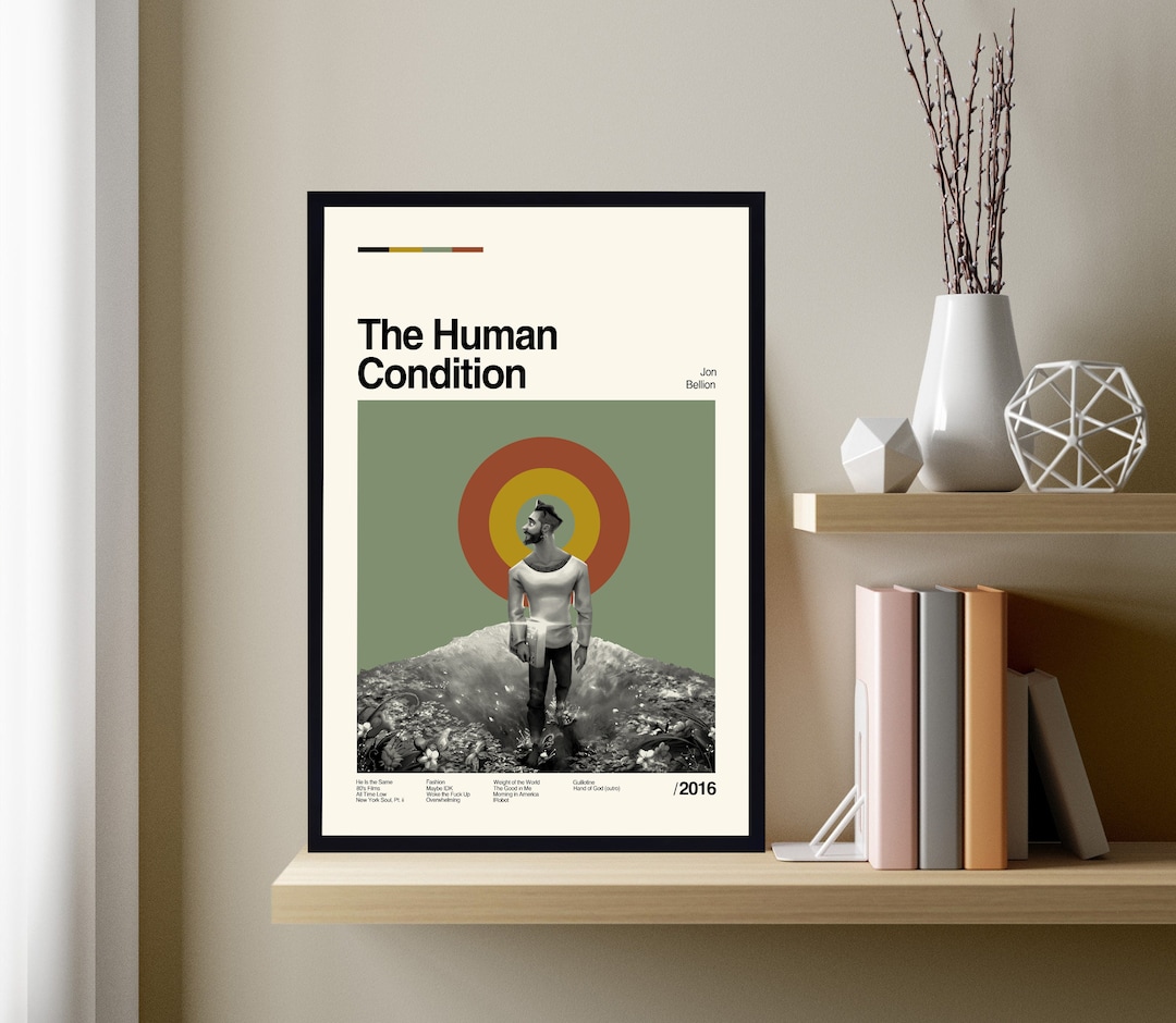 Jon Bellion the Human Condition Album Poster, Midcentury Poster, Retro ...