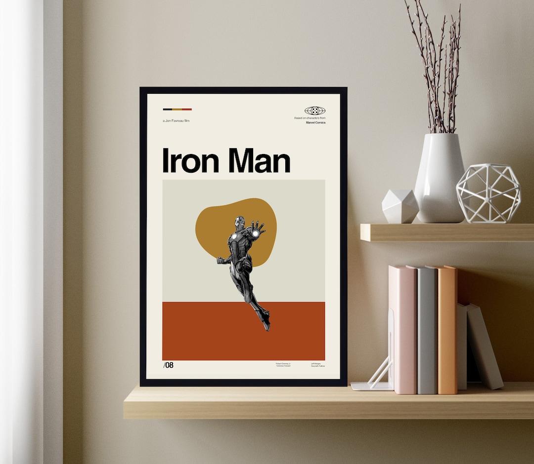 Iron Man Poster, Iron Man Print, Iron Man Art, Abstract Poster, Retro ...