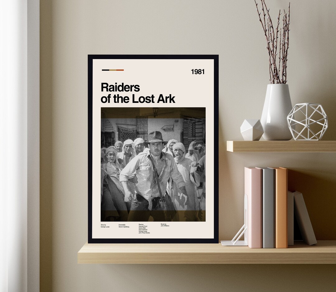 Raiders of the Lost Ark Poster, Movie Poster, Midcentury Art ...