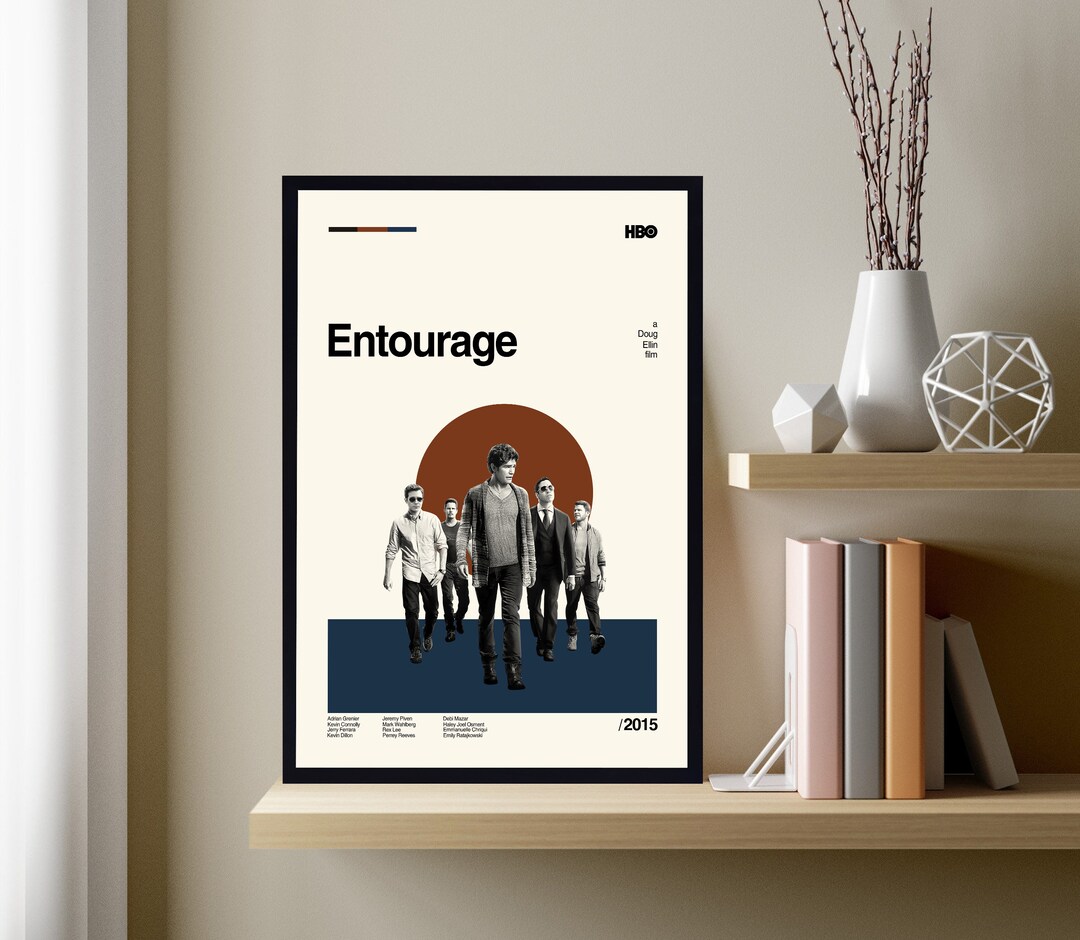 Entourage Poster, Entourage Movie Poster, Midcentury Art, Movie Poster ...
