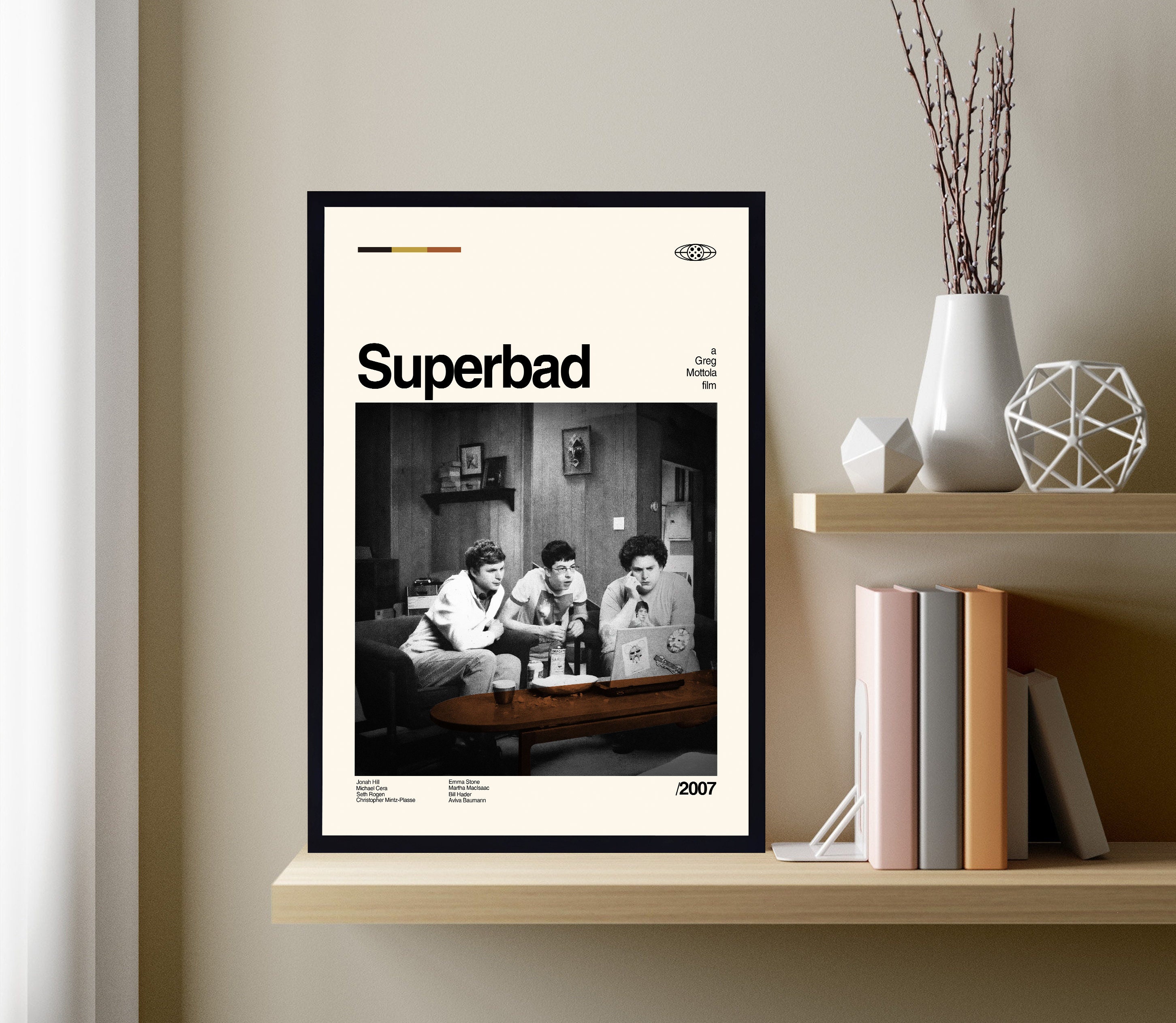 Superbad Poster, Superbad Print, Movie Poster, Retro Modern Art ...