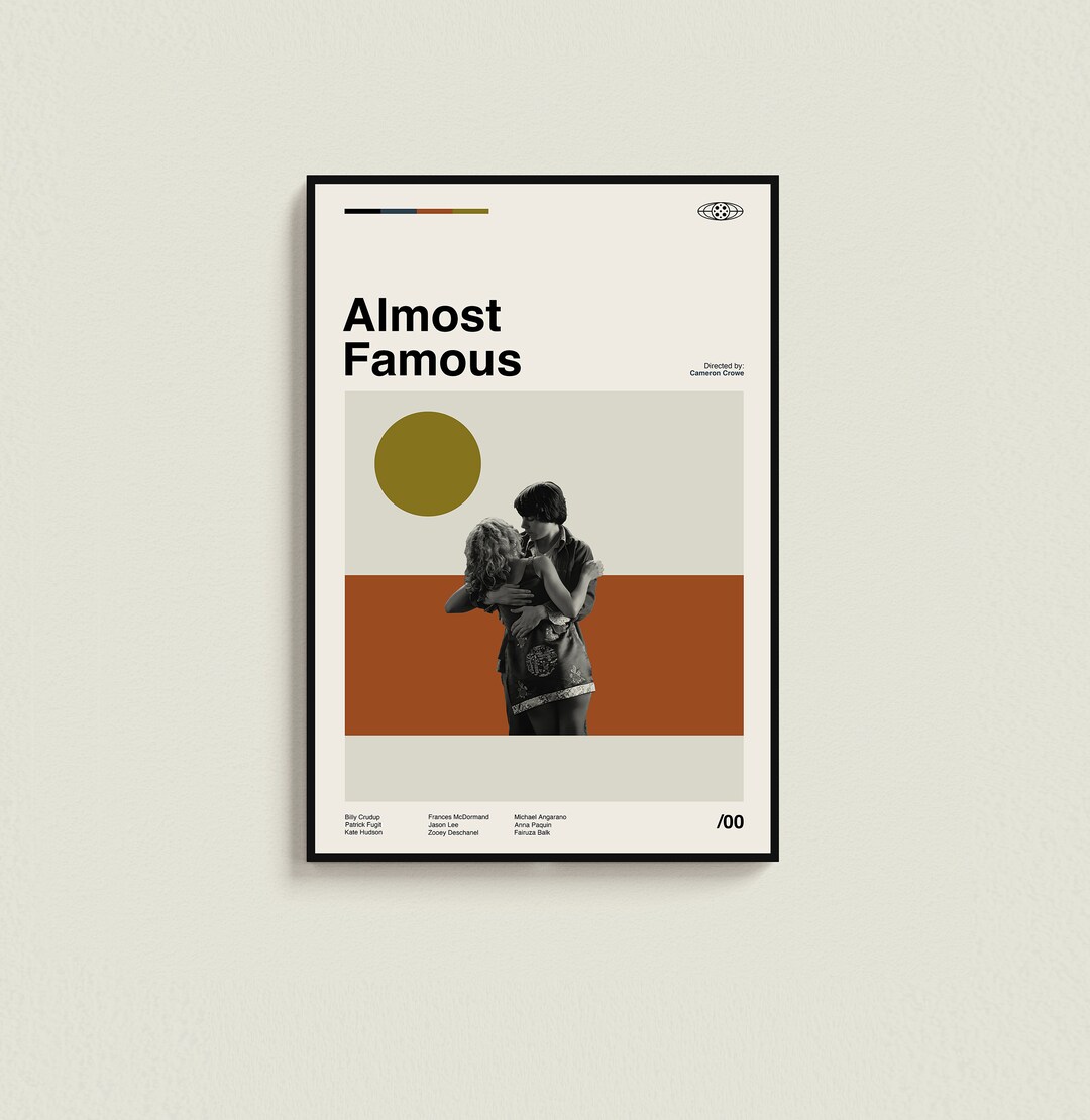Almost Famous Poster, Cameron Crowe, Almost Famous Print, Midcentury ...