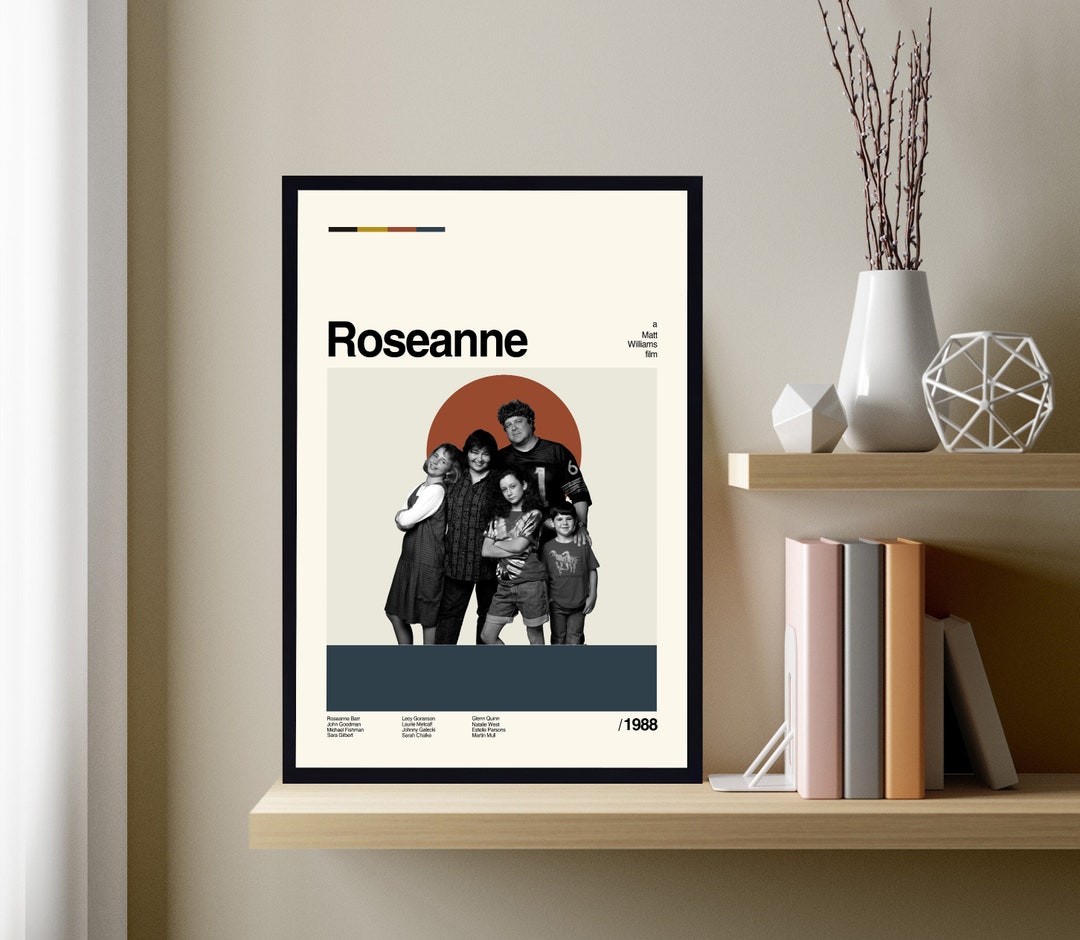 Roseanne Poster, Roseanne Print, Midcentury Art, Minimalist Poster ... Roseanne Poster, Roseanne Print, Midcentury Art, Minimalist Poster ...