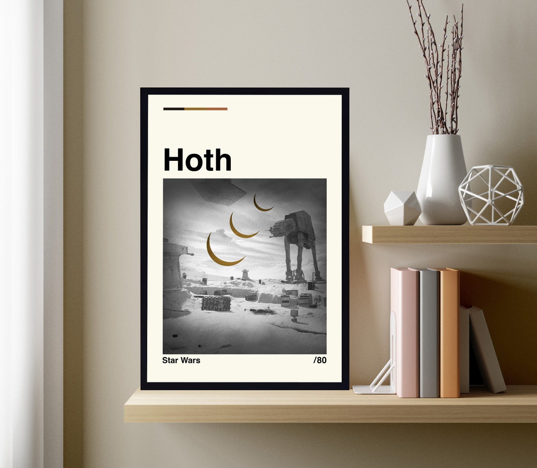 Hoth Star Wars Poster, Hoth Poster, Midcentury Art, Vintage Poster ...