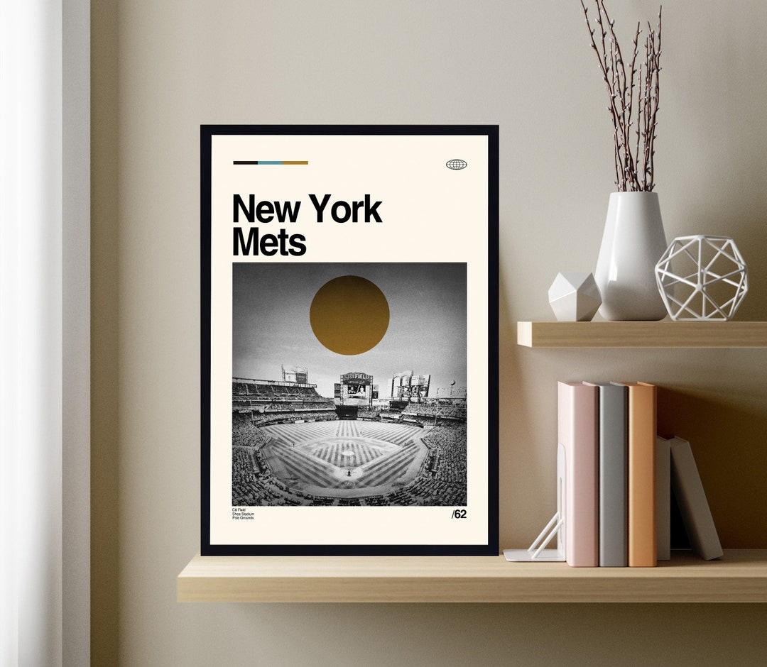 New York Mets Poster, New York Mets Print, Minimalist Art, Vintage ...