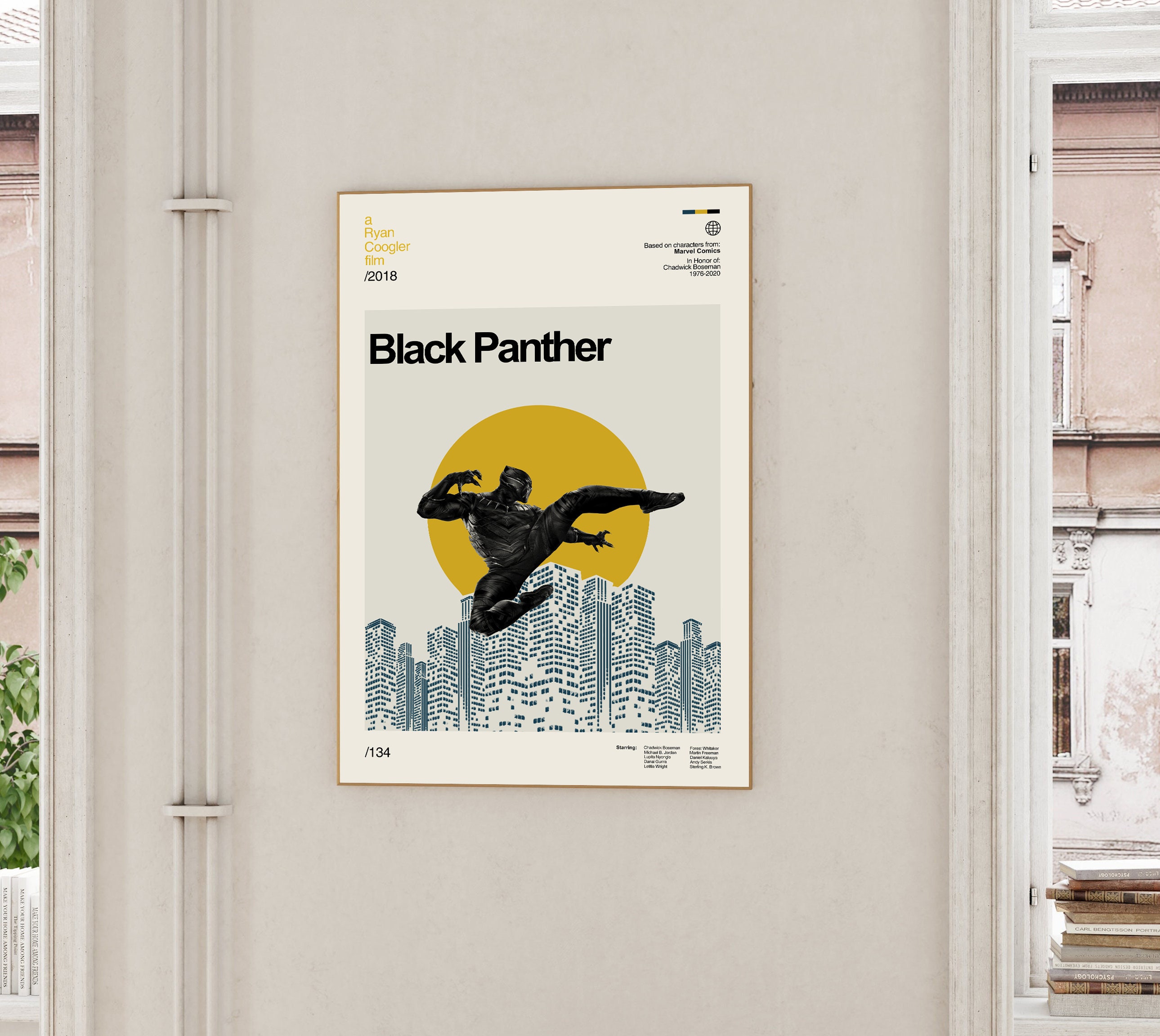 Black Panther Poster, Marvel Poster, Black Panther Print, Mobie Poster ...