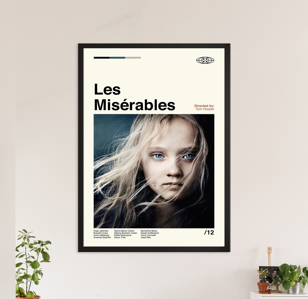 Les Misérables Poster, Tom Hooper, Minimalist Poster, Vintage Retro ...