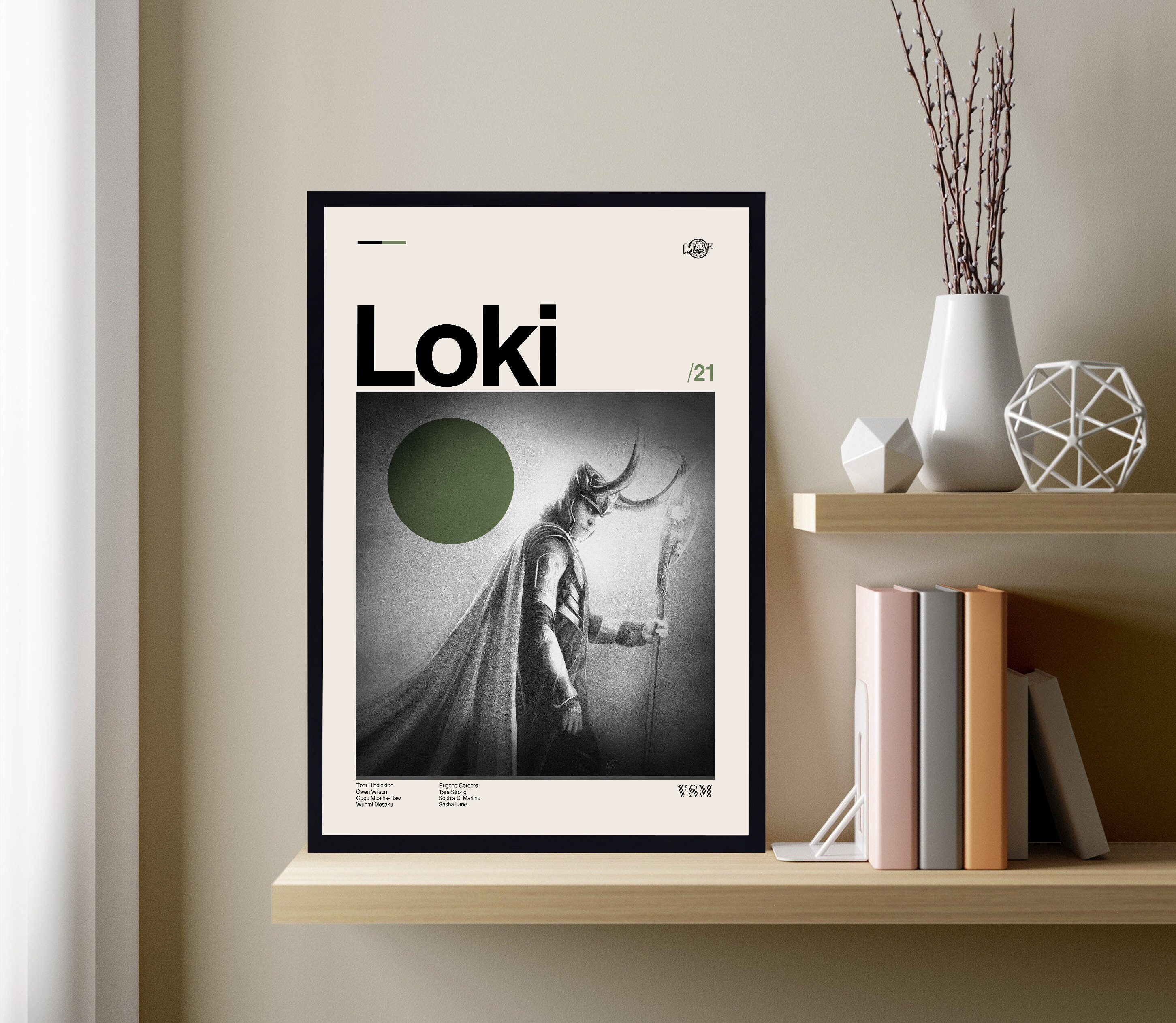 Loki Movie Poster, Loki Print, Marvel Poster, Midcentury Art, Vintage ...