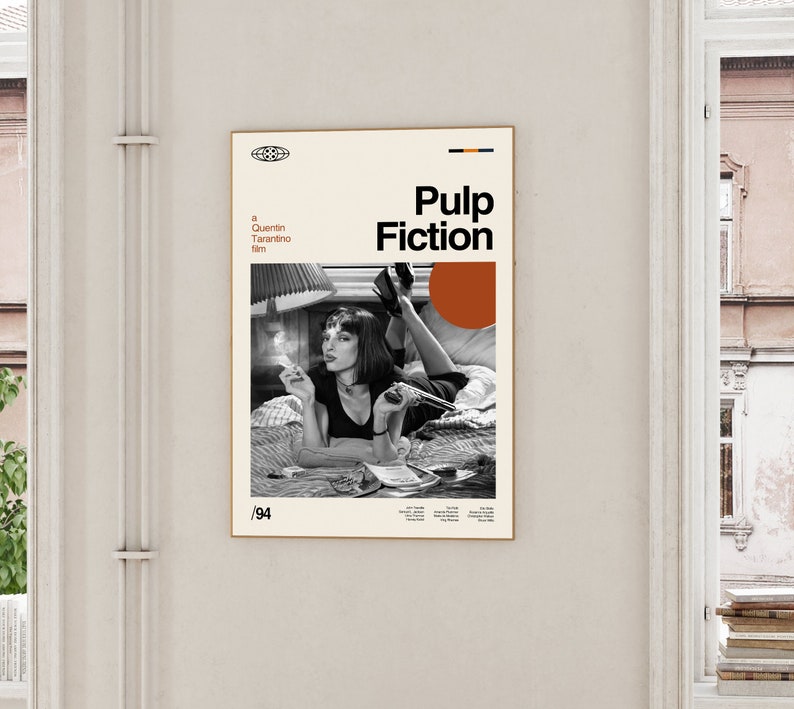 Pulp Fiction Poster, Pulp Fiction Movie, Wall Decor, Minimalist Art ...