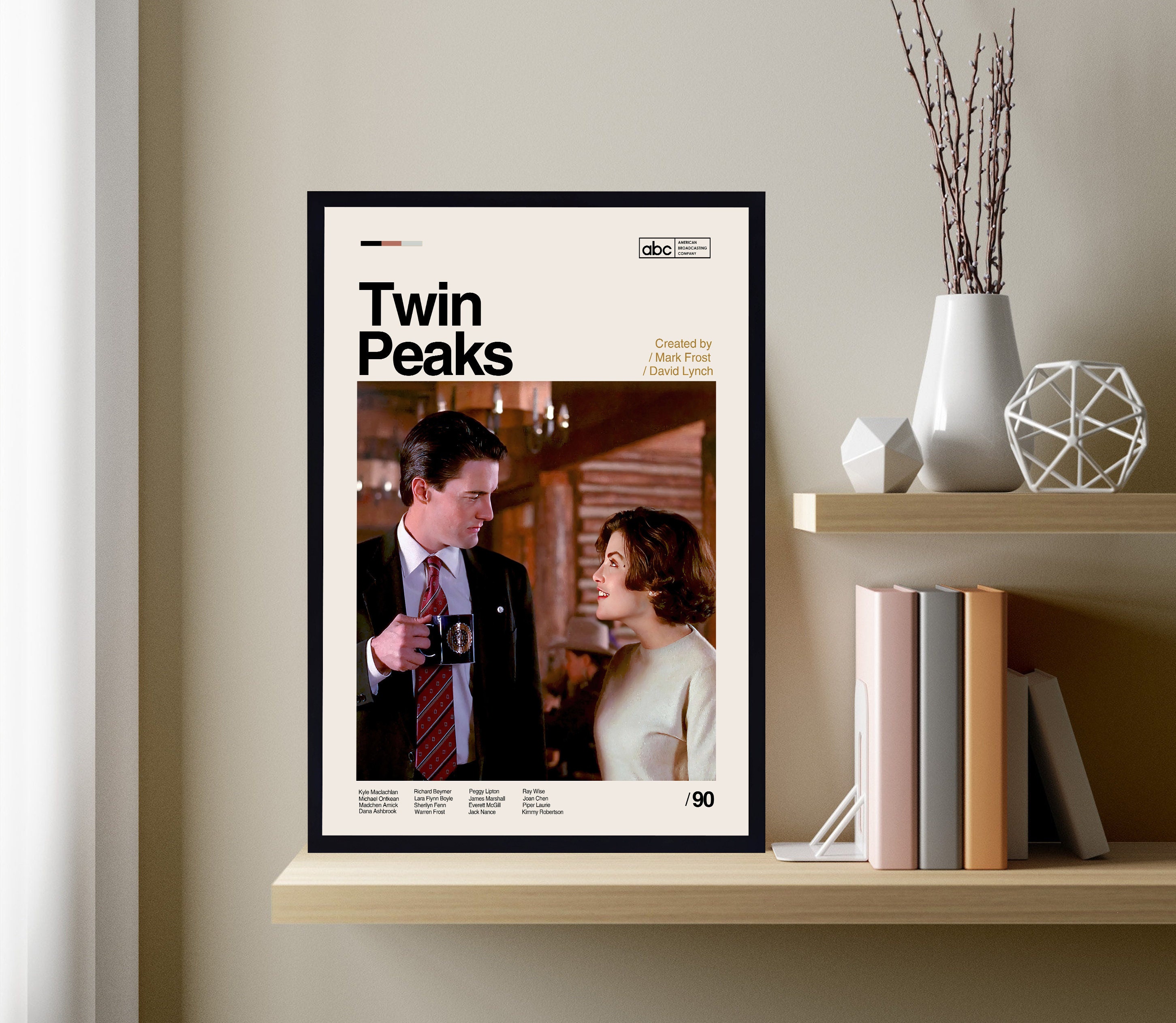 Twin Peaks Movie Poster, Twin Peaks Poster, Abstract Poster, Retro ...