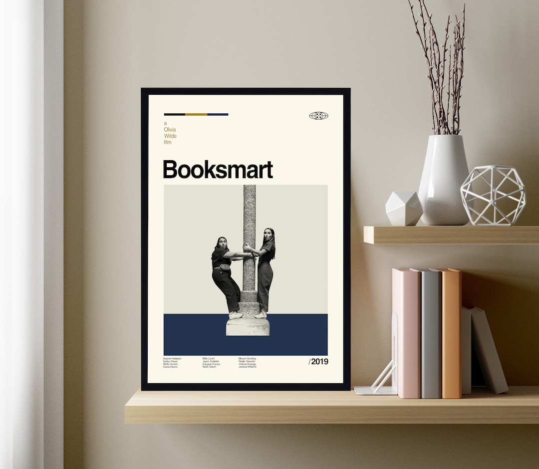 Booksmart Poster, Booksmart Print, Midcentury Art, Vintage Poster ...