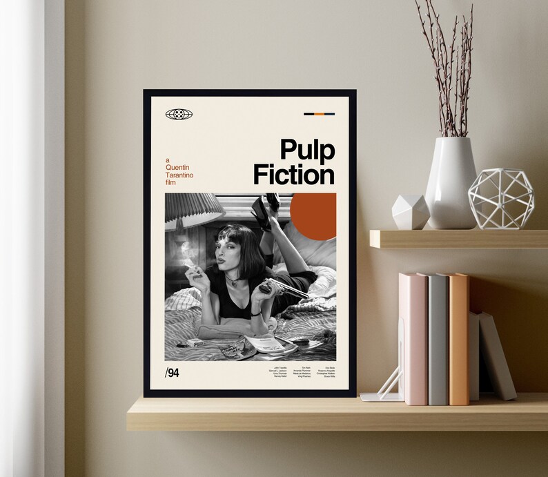 Pulp Fiction Poster, Pulp Fiction Movie, Wall Decor, Minimalist Art ...