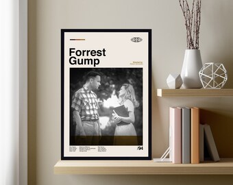 Forrest Gump Poster, Robert Zemeckis, Movie Poster, Vintage Poster ...