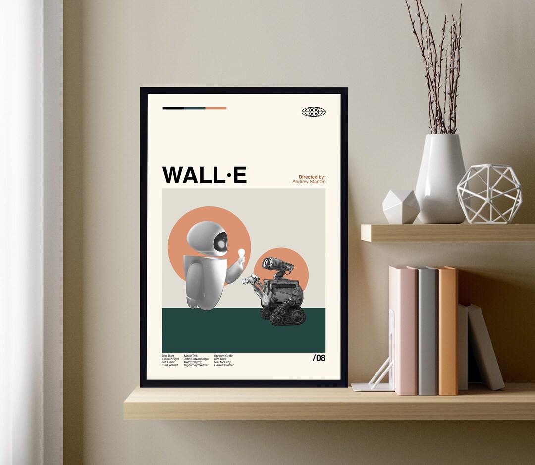 Wall E Poster, Wall E Movie Poster, Retro Movie Poster, Minimalist Art ...