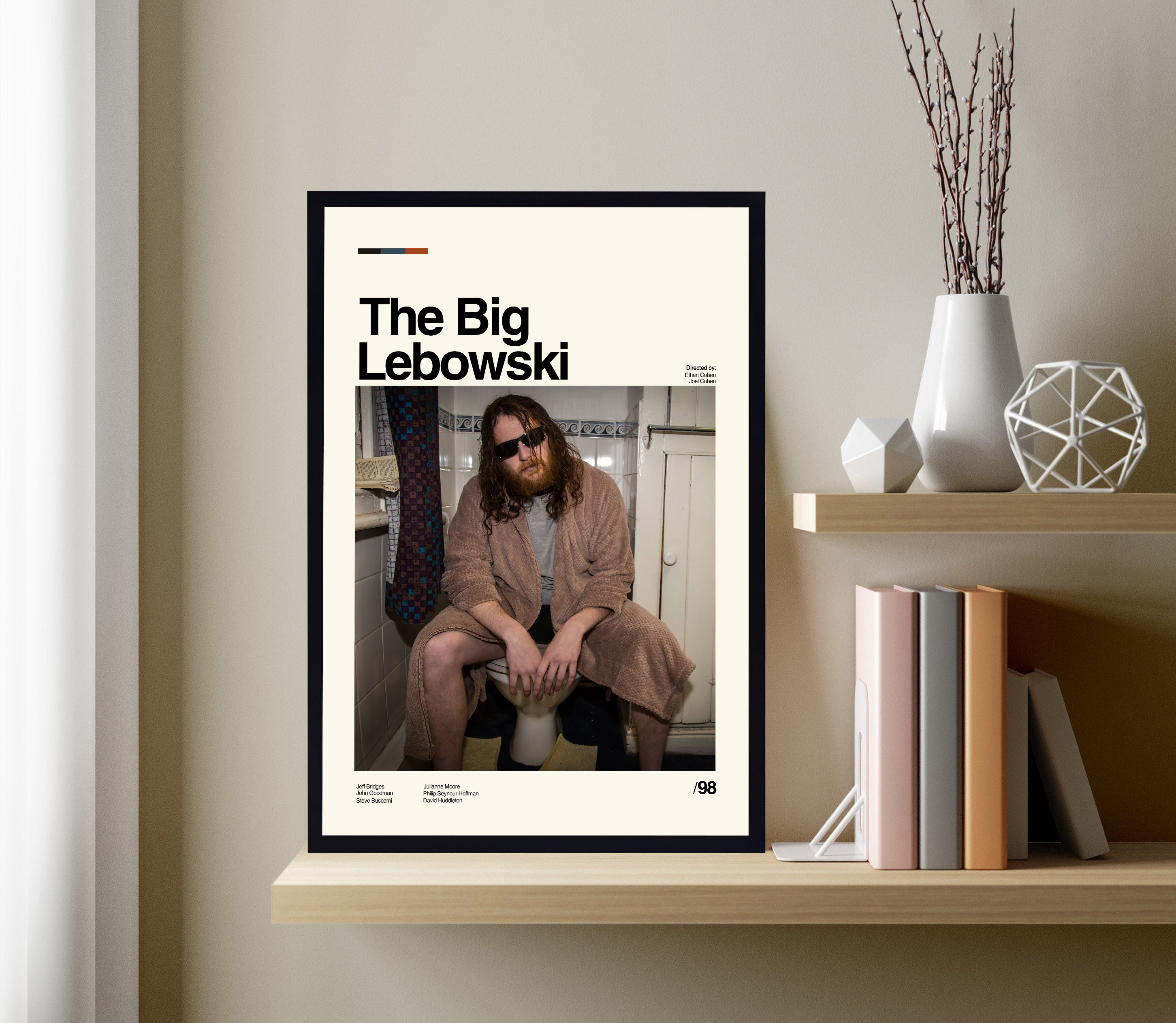 The Big Lebowski Poster, Minimalist Art, Midcentury Art, Movie Poster ...