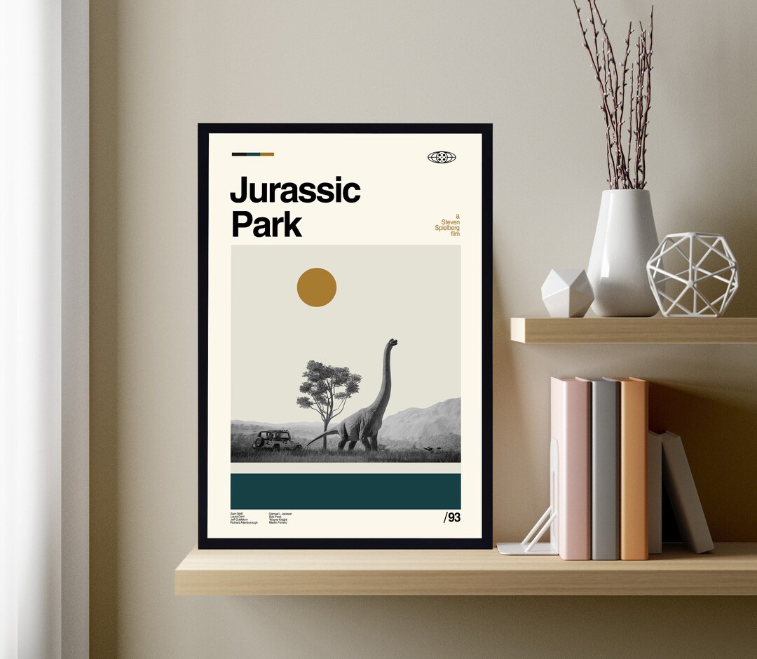 Jurassic Park Movie Poster, Jurassic Park Poster, Abstract Poster ...