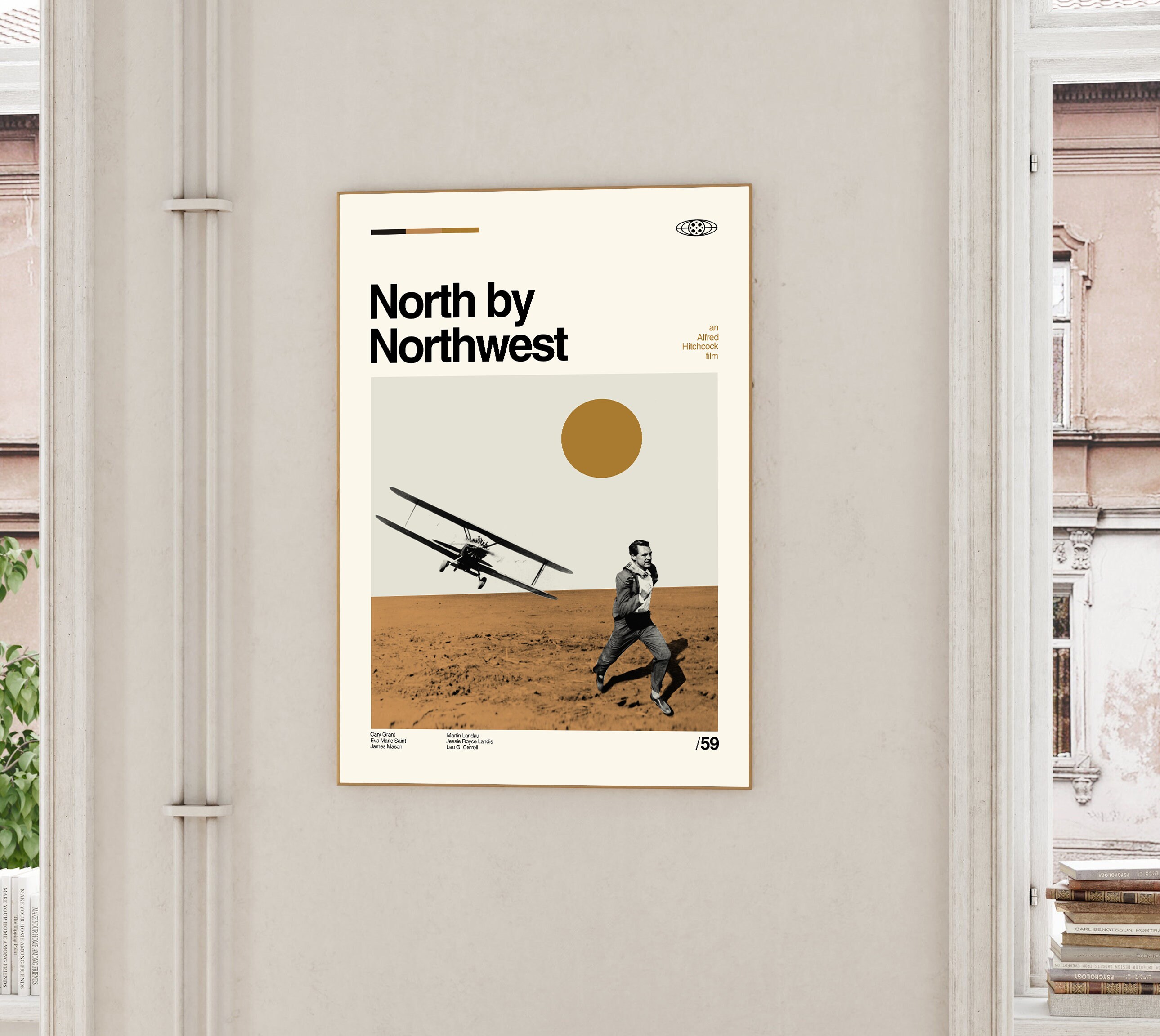 North by Northwest Poster, Minimalist Movie Poster, Vintage Poster ...