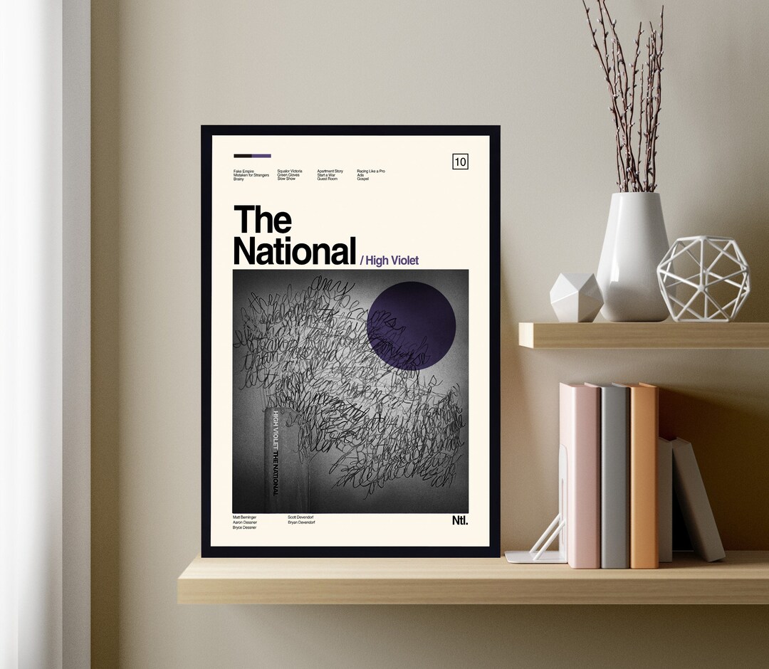 The National Poster, High Violet Poster, Movie Poster, Retro Modern Art ...