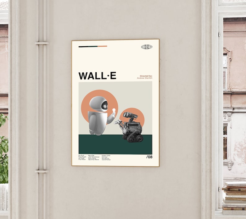Wall E Poster, Wall E Movie Poster, Retro Movie Poster, Minimalist Art ...