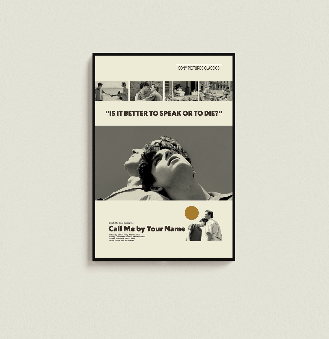 Call Me by Your Name Poster, Luca Guadagnino, Movie Poster, Minimalist Art, Vintage Poster ...
