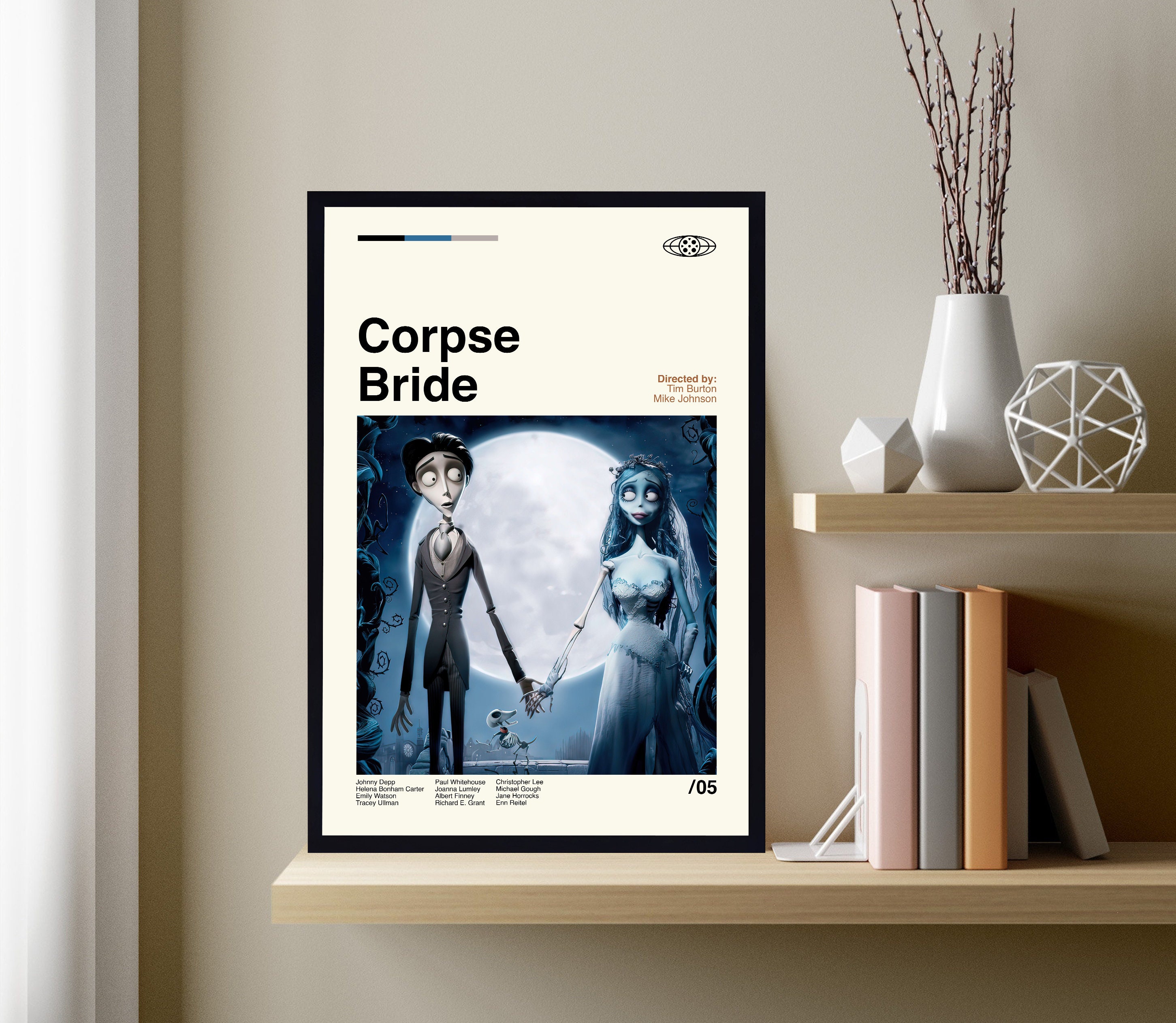 Corpse Bride Movie Poster, Corpse Bride Poster, Tim Burton, Midcentury ...