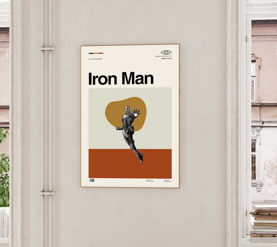 Iron Man Poster, Iron Man Print, Iron Man Art, Abstract Poster, Retro ...