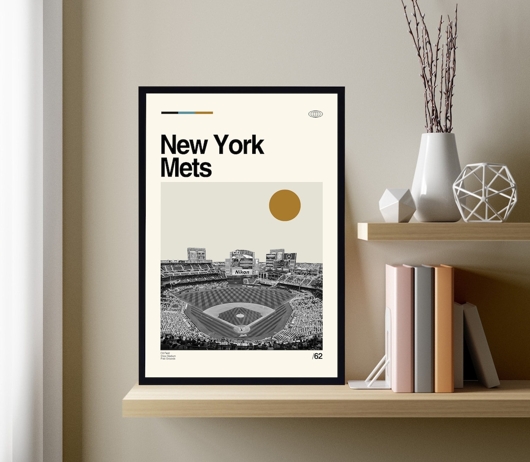 New York Mets Poster, New York Mets Print, Minimalist Art, Vintage ...