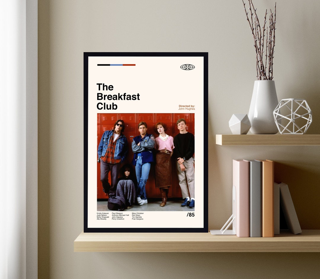 The Breakfast Club Poster, the Breakfast Club Print, Minimalist Poster, Midcentury Art, Retro ...
