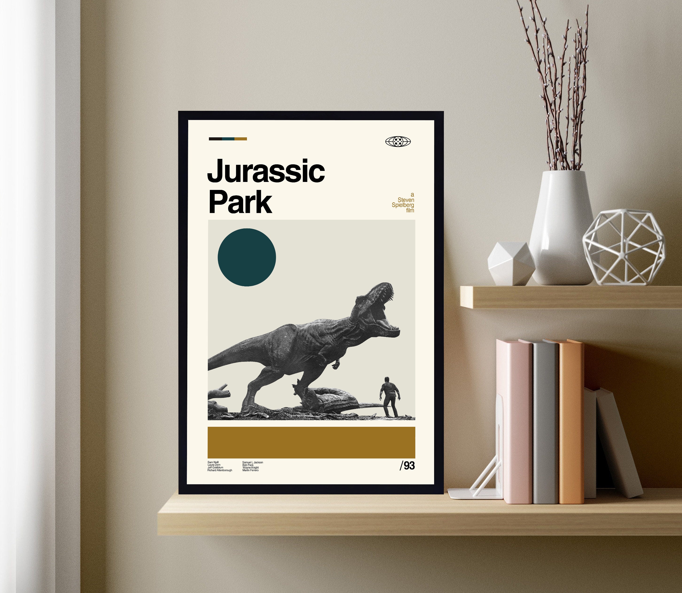 Jurassic Park Poster, Jurassic Park Print, Movie Poster, Midcentury ...
