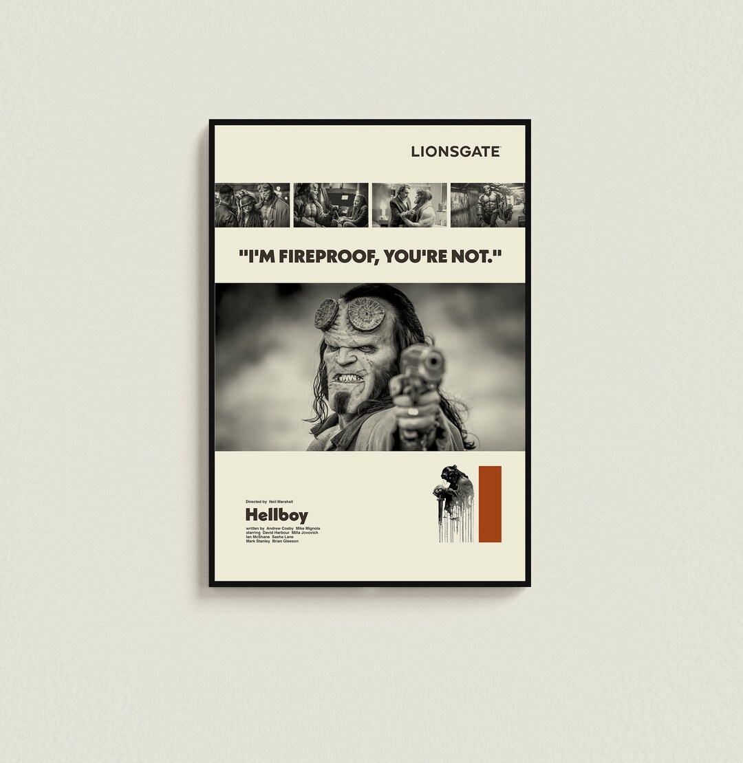 Hellboy Poster, Hellboy Movie Poster, Neil Marshall, Midcentury Art ...