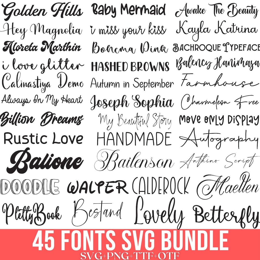 Fonts Svg Bundle, Ultimate Fonts, Script Fonts, Crafting Font, Script ...