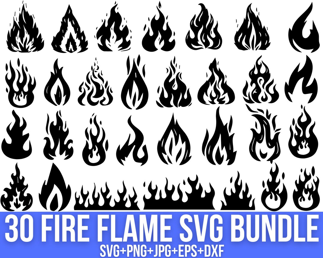 Fire Svg Bundle, Flame Svg, Fire Frame Svg, Fireball Svg, Fire Frame ...