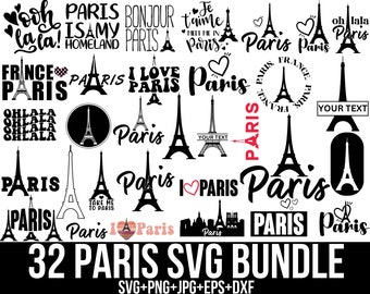 PARIS SVG BUNDLE, Instant Download, France Svg, Eiffel Tower Svg ...